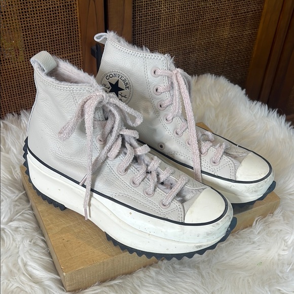 Converse | Shoes | Converse Run Star Hike Cozy Club Leather Sherpa ...